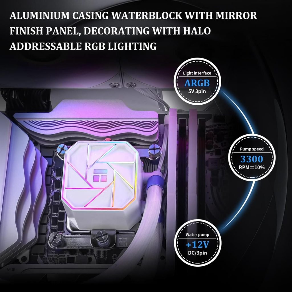 Thermalright Aqua Elite 240 V3 240mm ARGB AIO Liquid CPU Cooler - White ...