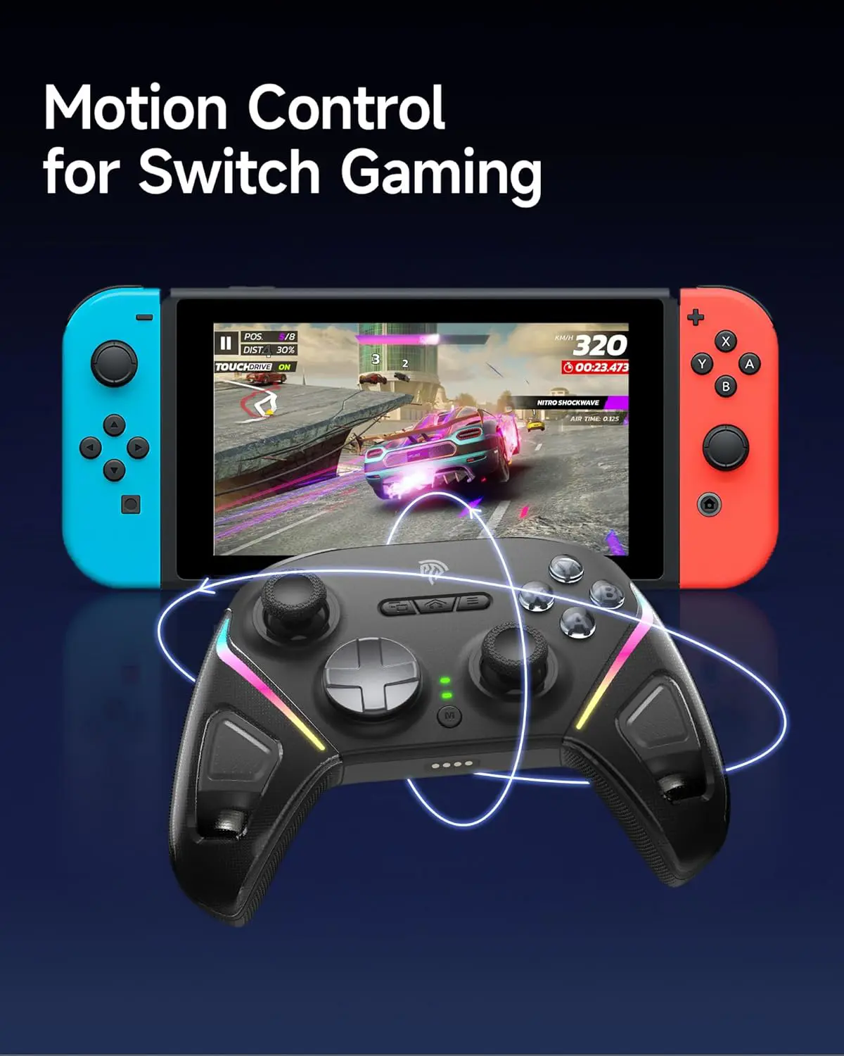 EasySMX D10 Multiplatform Gaming Controller with TMR sticks, Trigger ...
