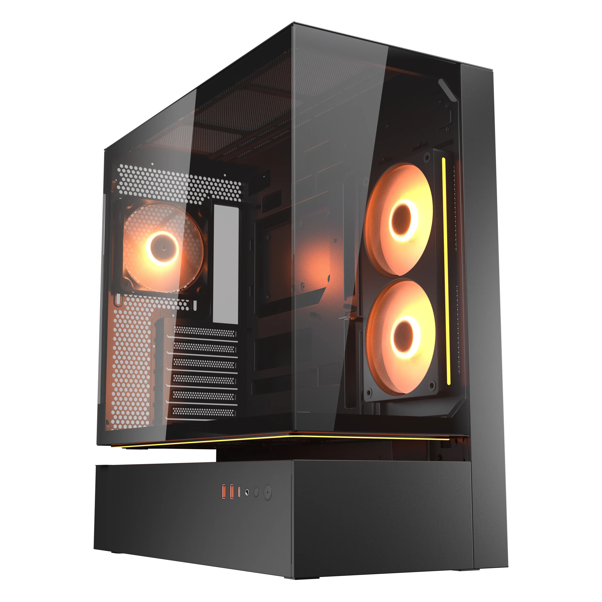 Cougar CFV235 RGB Free-Floating Mid-Tower ATX Case with 3 ARGB Fans ...