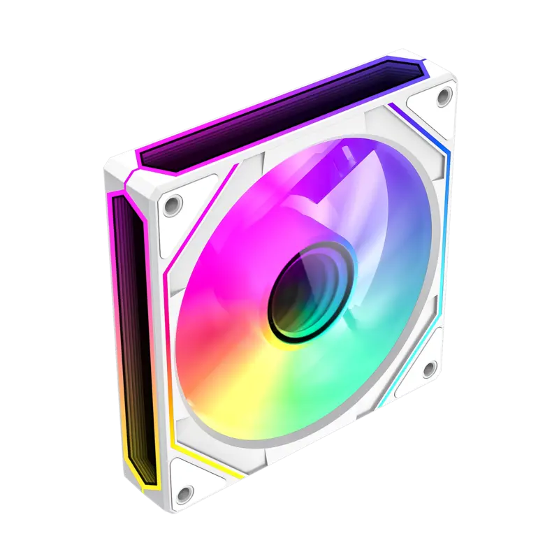 GameMax FN12A-S8I-RW 120mm Reverse Blade ARGB Case Fan - White - PC Lab