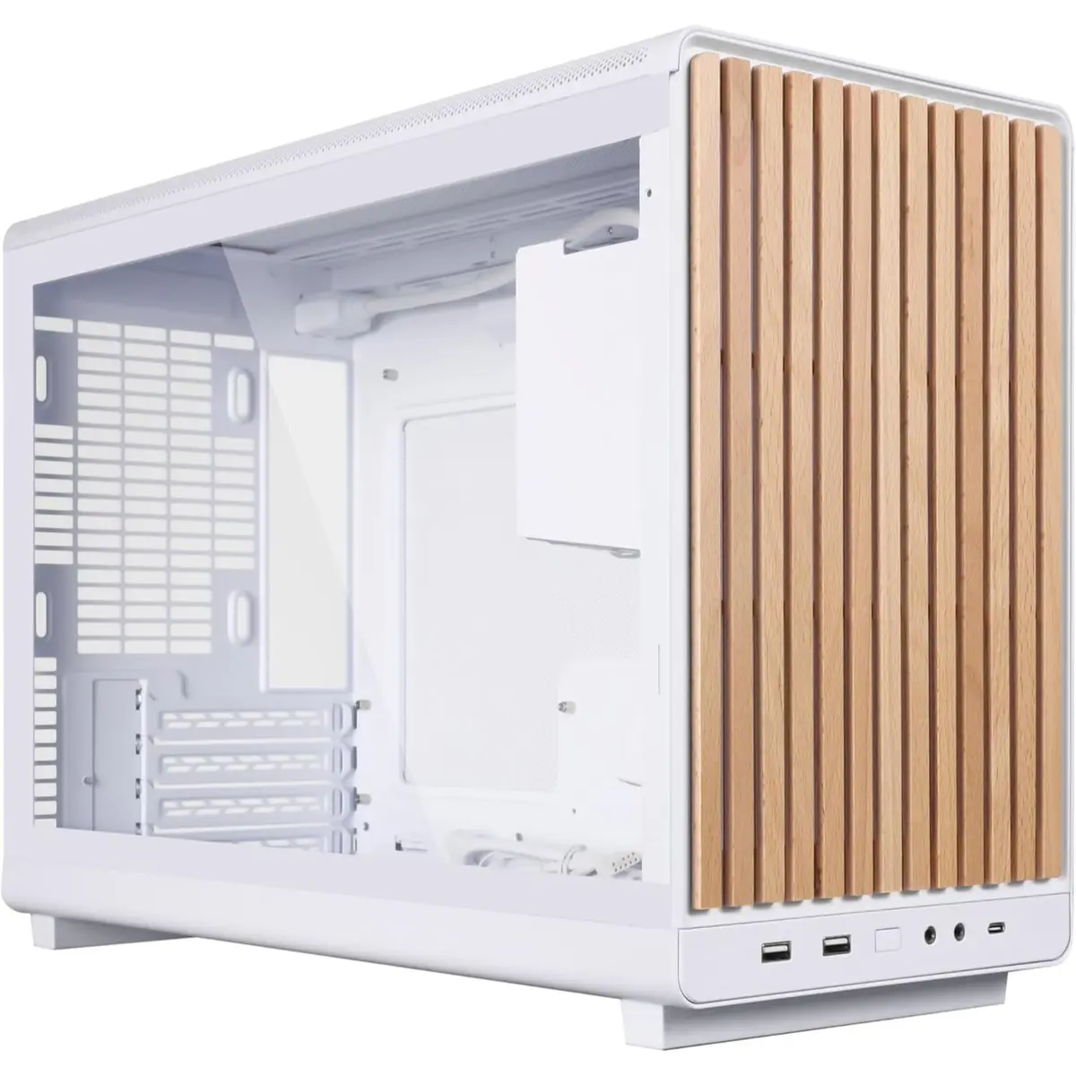 Lian Li A3-mATX Compact Micro-ATX Case - White/Wood - PC Lab