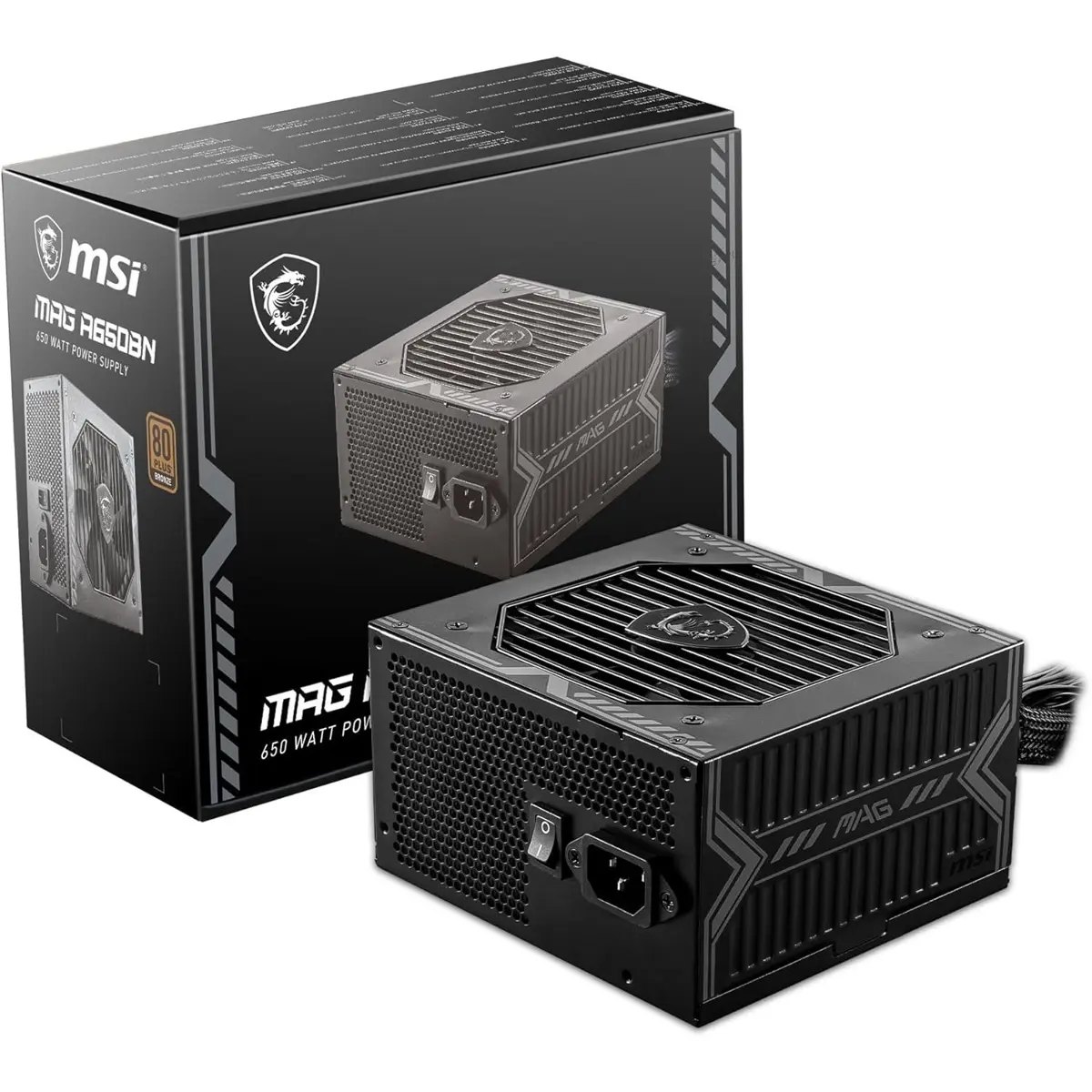 MSI MAG A650BN - 650W 80 PLUS Bronze ATX Power Supply - PC Lab